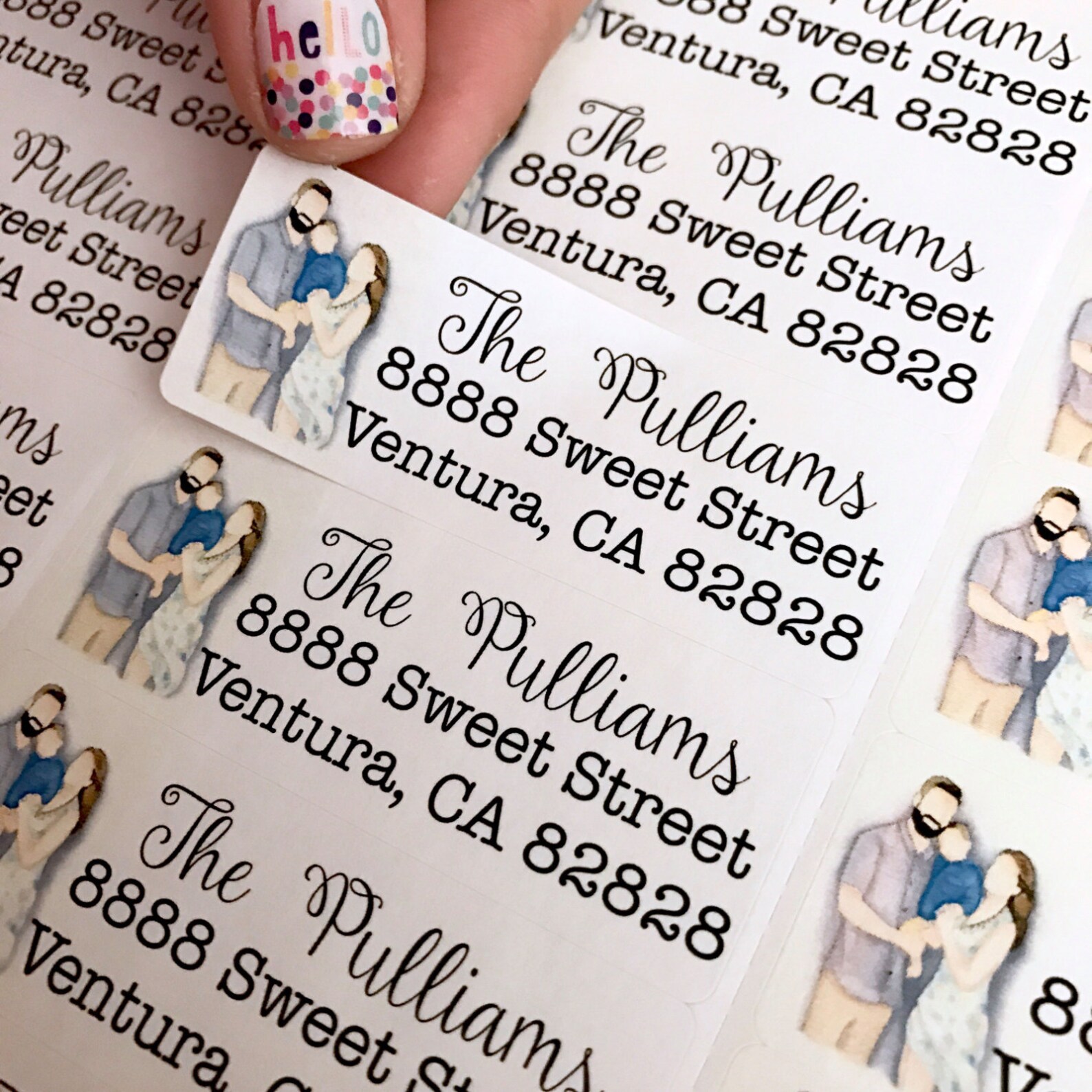 Custom Return Address Labels-rectangle, Family/business - Etsy