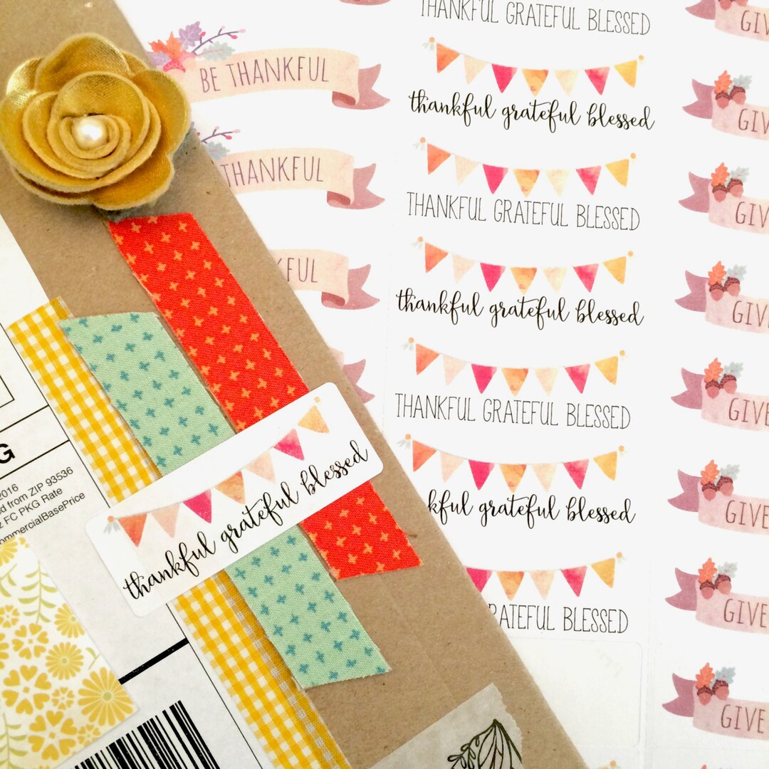 FALL Grateful Thankful Blessed, Be Thankful, Give Thanks, Banner ...