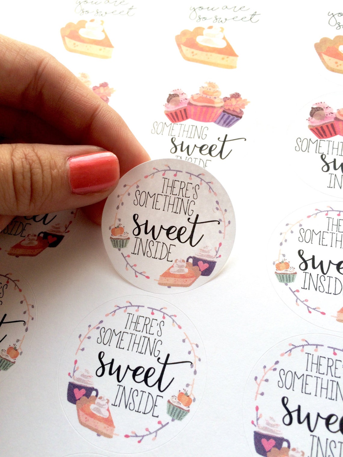 FALL You Are Sweet, Something Sweet Inside, Pumpkin Pie Stickers Round ...