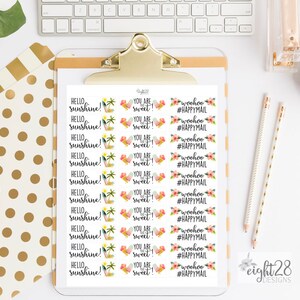 Beach Summer Happy Mail: Colorful Shipping Stickers Rectangle - Etsy