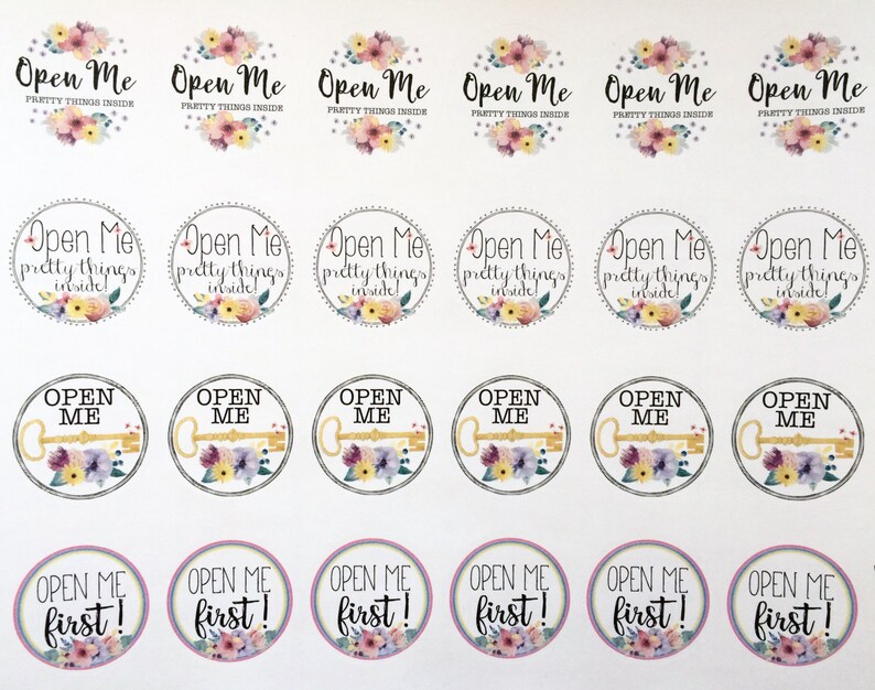 Open Me Open Me Pretty Things Inside Open Me First...floral - Etsy