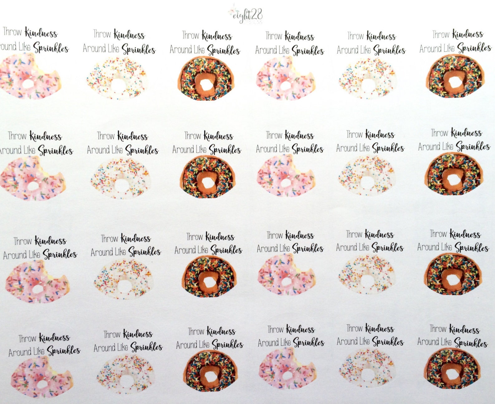 DONUT Throw Kindness Around Like Sprinkles Shipping Dessert - Etsy