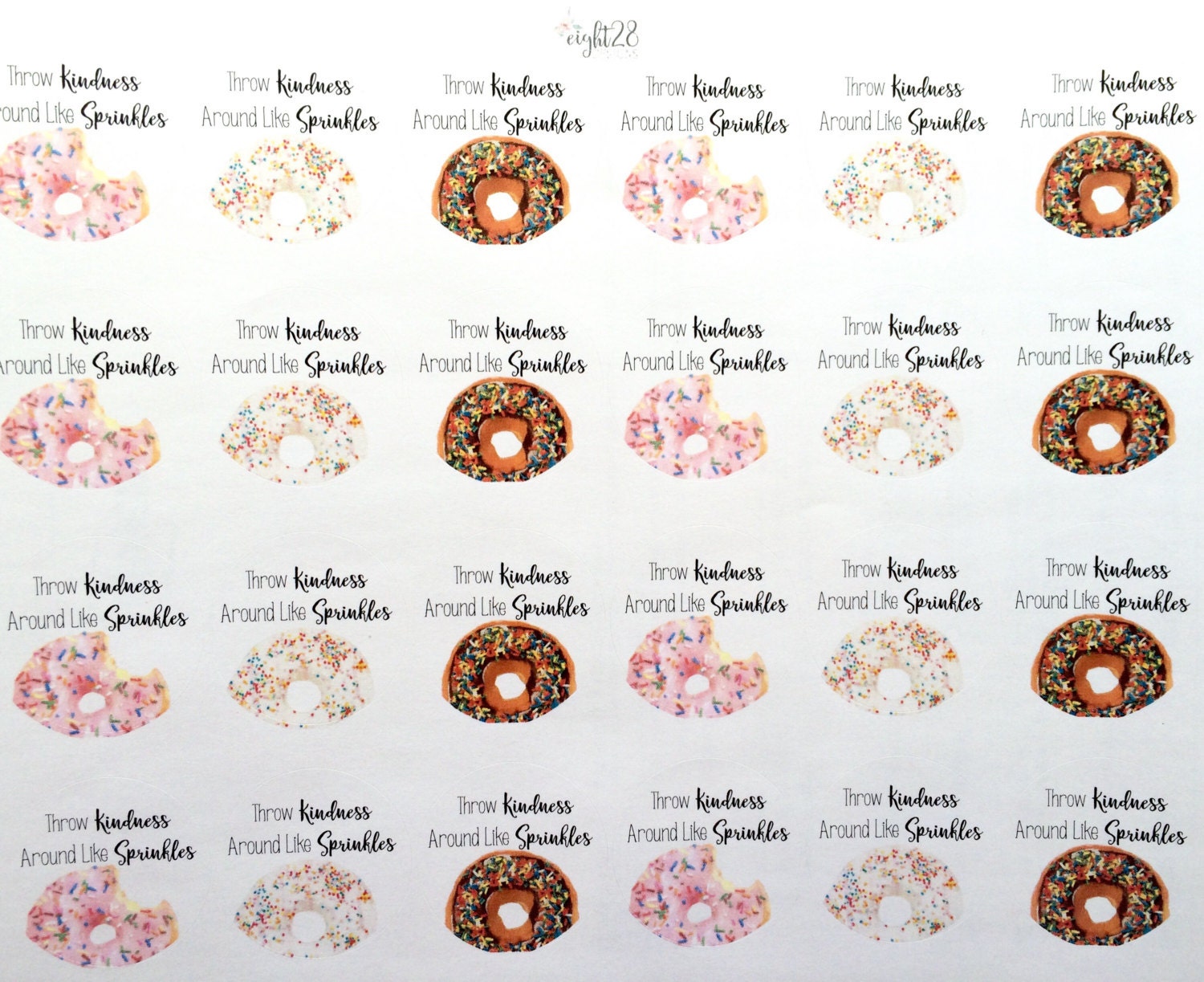 DONUT Throw Kindness Around Like Sprinkles Shipping Dessert - Etsy