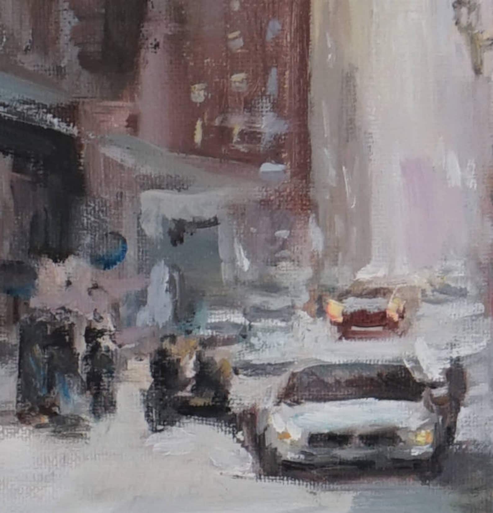 Cityscape Oil Painting, Contemporary Expressive Style Painting ,street ...