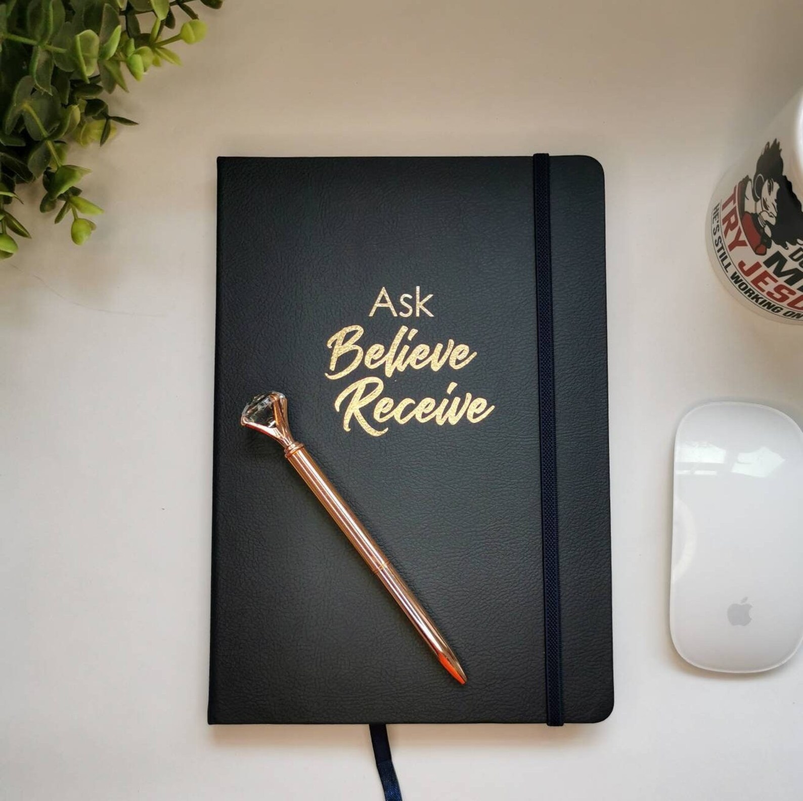 Christian Notebook, Ask Believe Receive Christian Woman Gift, A5 Lined ...