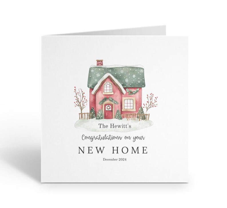 Personalized First Christmas New Home Card, Congrats Card - Etsy