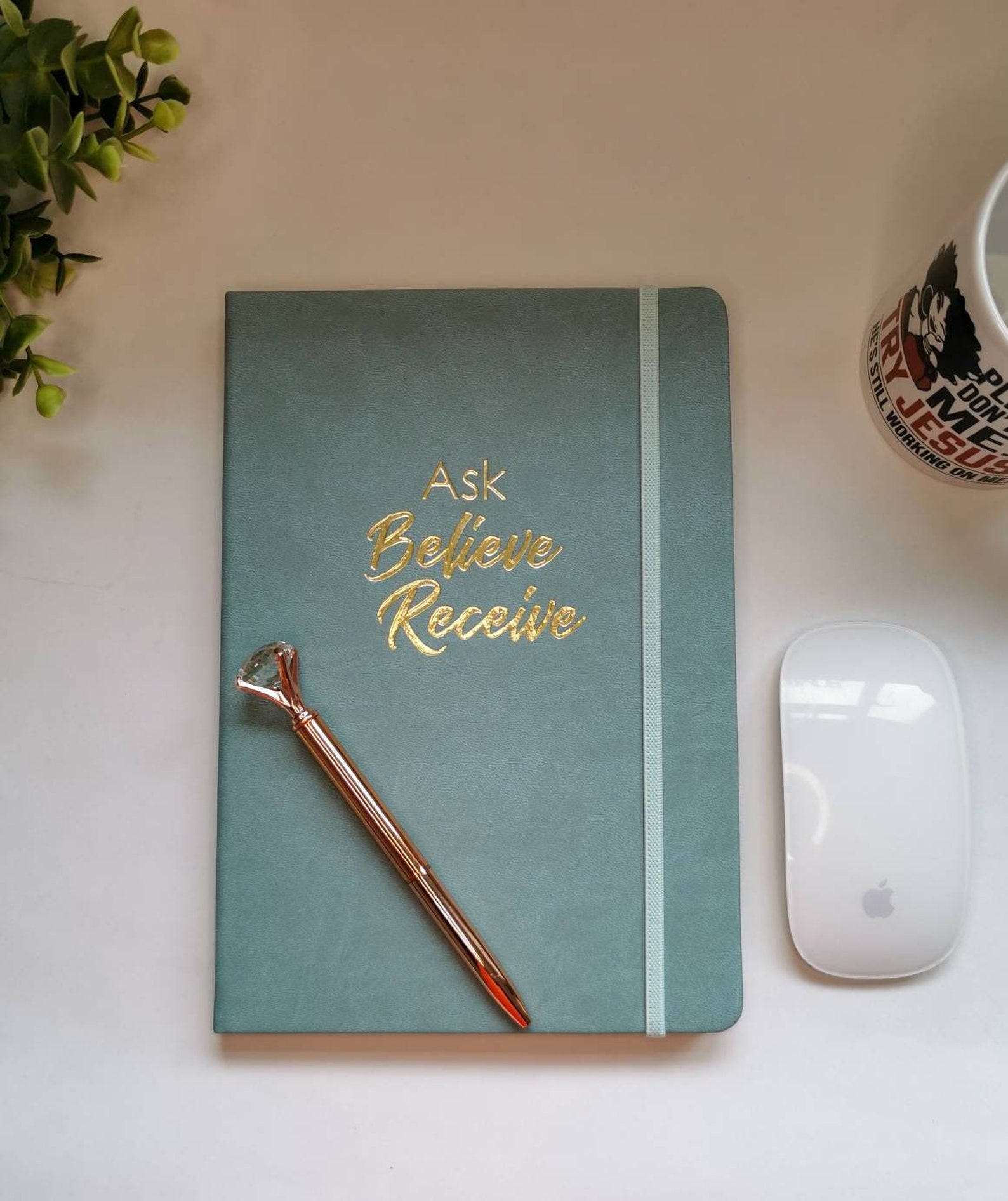 Christian Notebook, Ask Believe Receive Christian Woman Gift, A5 Lined ...