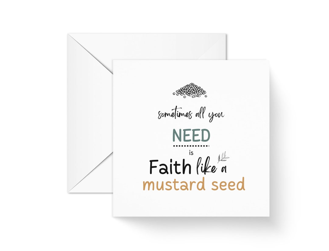 Faith Like a Mustard Seed Scripture Card, Multi- Pack Faith Card ...