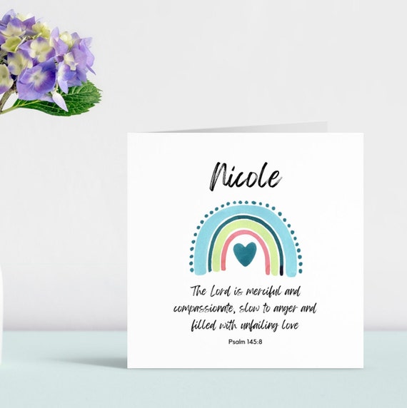 Rainbow Bible Verse Card Encouragement Scripture Card Psalm - Etsy