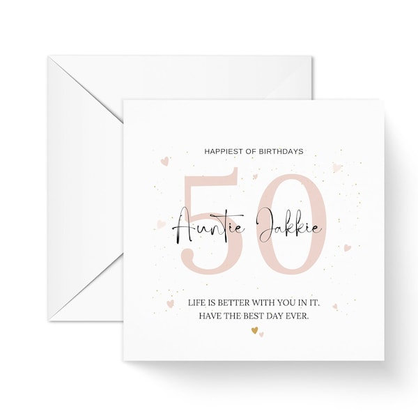 Female 50th Birthday Card - Etsy