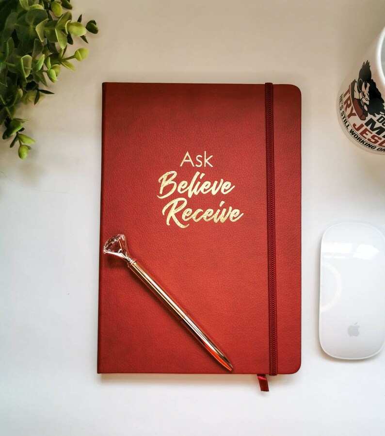 Christian Notebook Ask Believe Receive Christian Woman Gift - Etsy