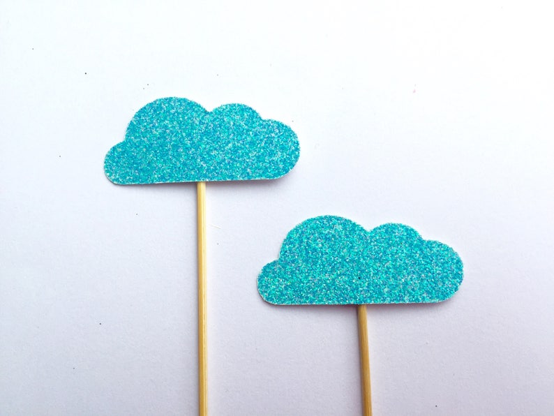 Blue Cloud Cupcake Toppers - Etsy
