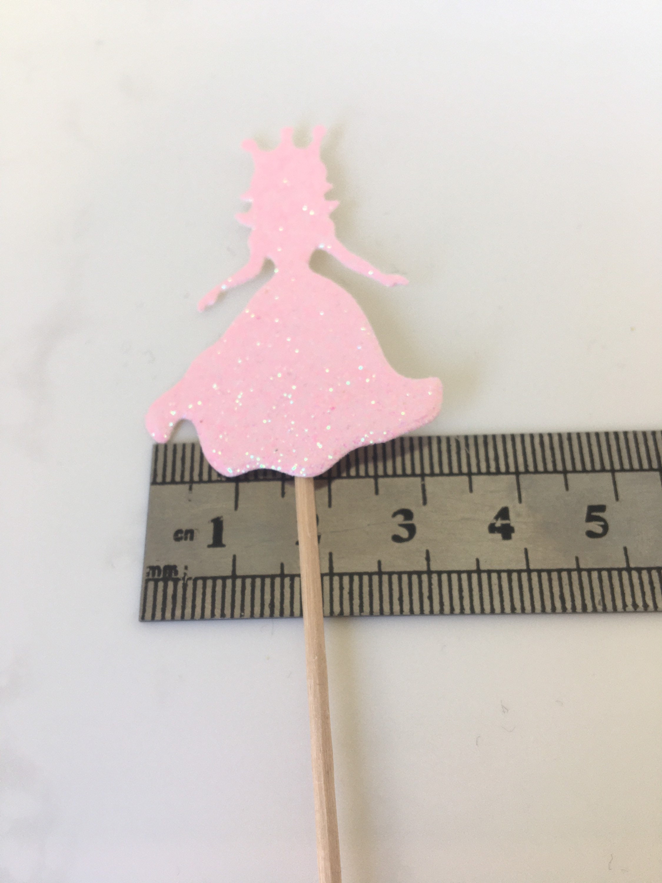 Pink Princess Glitter Cupcake Toppers - Etsy España
