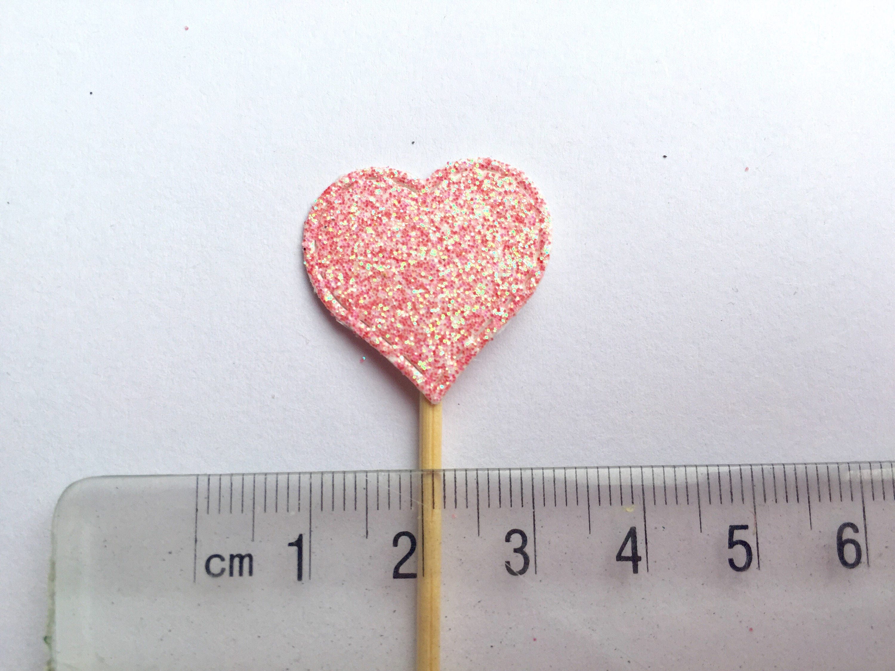 Pink & Blue Heart Cupcake Toppers - Etsy