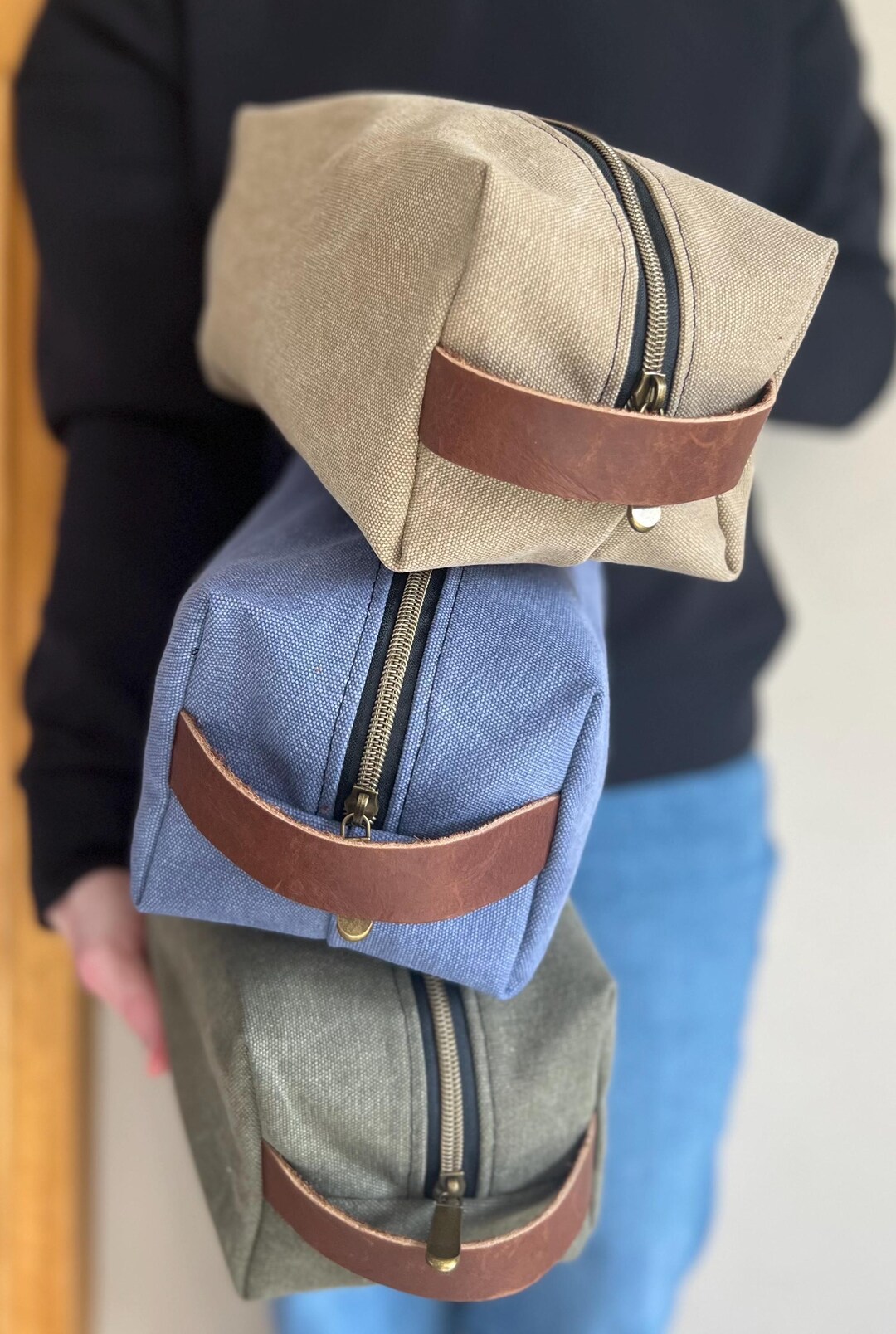 Canvas Dopp Kit, Toiletry Bag, Personalized Dopp Kit, Mens Toiletry Bag ...