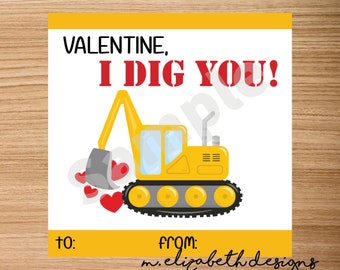 Loads of Fun Printable Valentine With Dump Truck and Hearts for School ...
