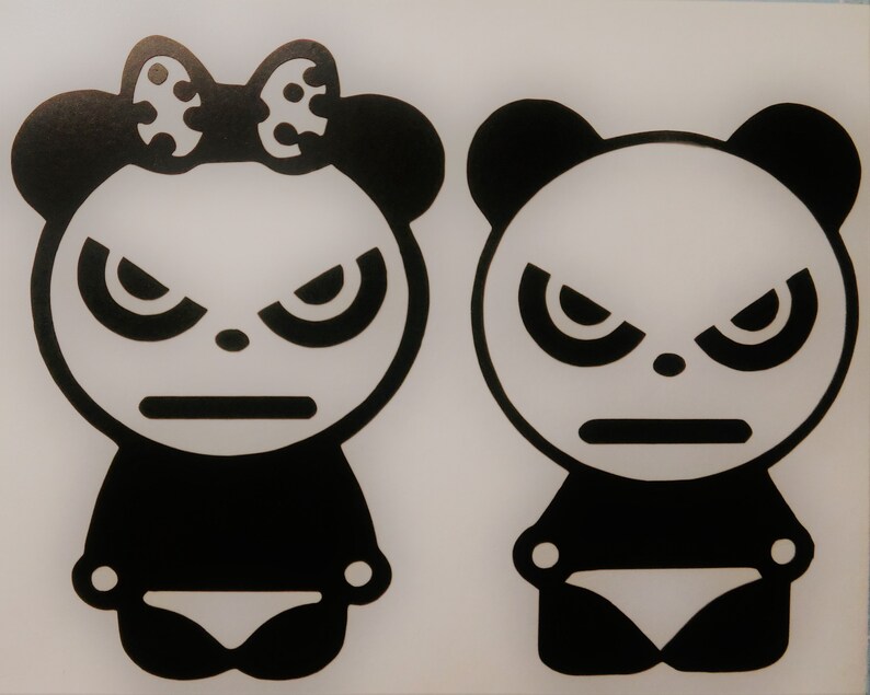 Vinyl Car Decal Angry Panda Stickers For Bedroom Car Laptop | Etsy