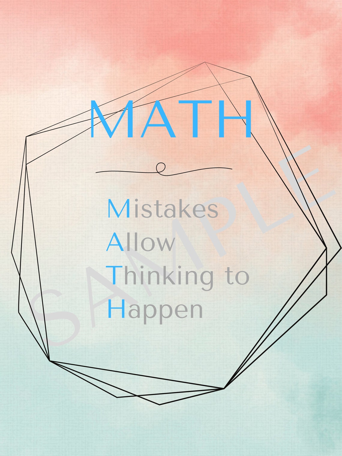 Aesthetic Math Poster - Etsy