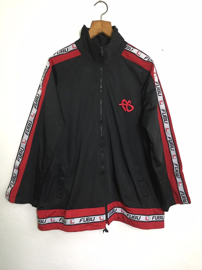 Vintage 90s Fubu Sport Hip Hop Streetwear Sweat Jacket Side Tape Size F - Etsy