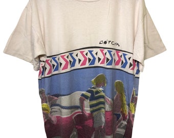Vintage Gotcha T Shirt 1990 Gotcha Surf T Shirt Vintage Surf Wear Long ...