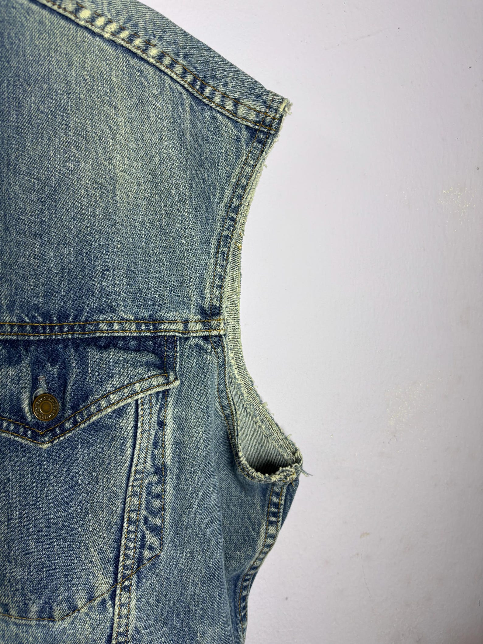 Vintage Levis Denim Lobo Bite Me Fan Boy Vest Jacket Large Size - Etsy