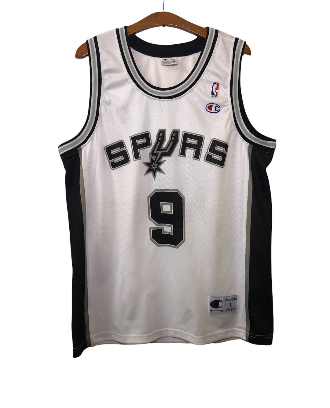 Vintage San Antonio Spurs 9 Parker NBA Basketball Jersey Large Size ...