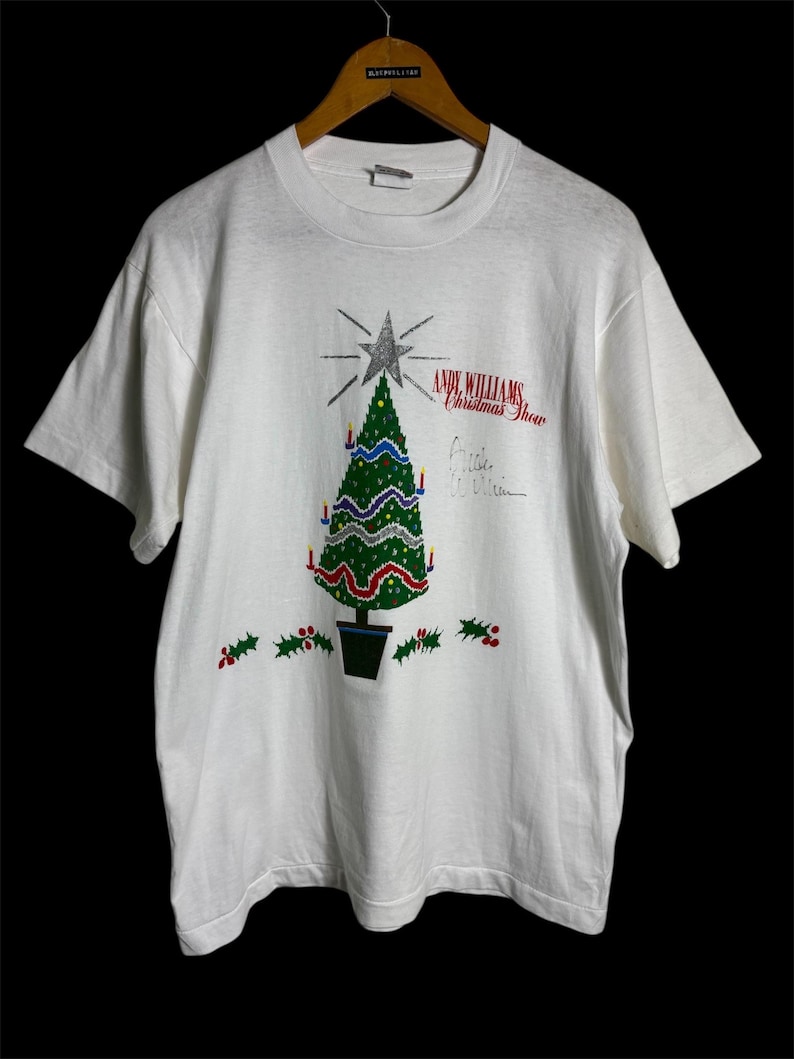 Vintage 90s Andy Williams Christmas Show Signature Promo Concert T ...