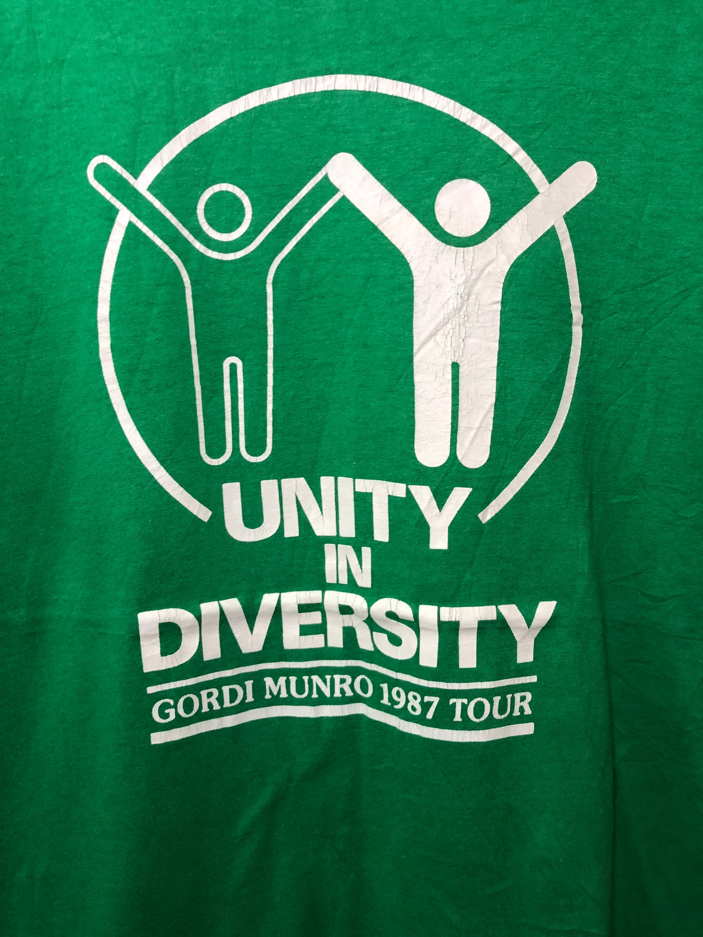 Vintage 80s Unity in Diversity Gordi Munro 1987 Tour Promo - Etsy