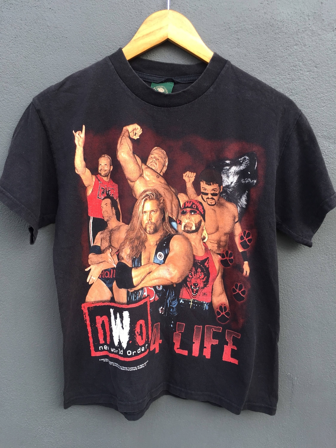 Vintage NWO New World Order 4 Life Nwo Wwf Wcw Wwe Wrestling T Shirt ...