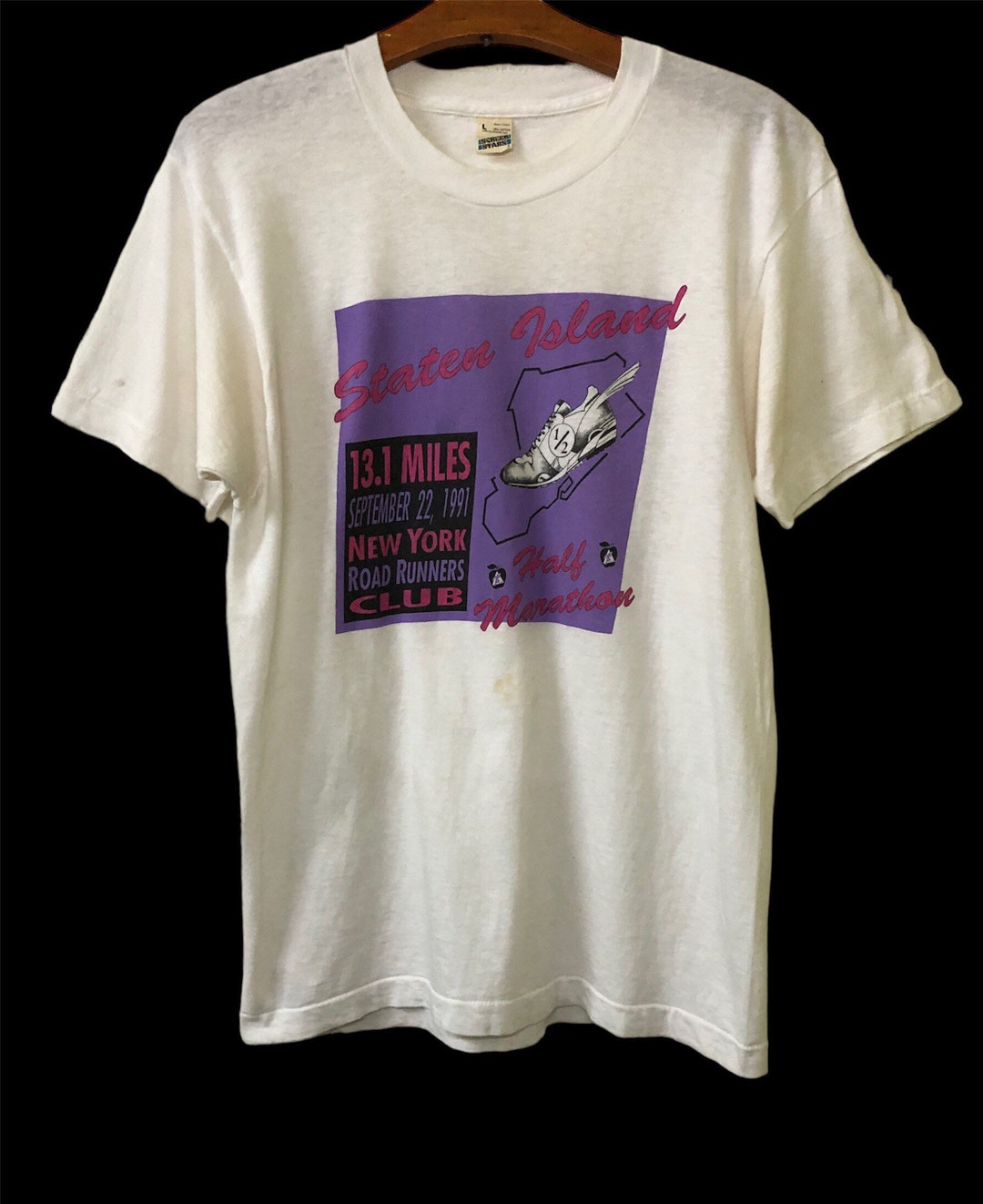 Vintage 90s New York Road Runners Club Half Marathon T Shirt Large Size ...