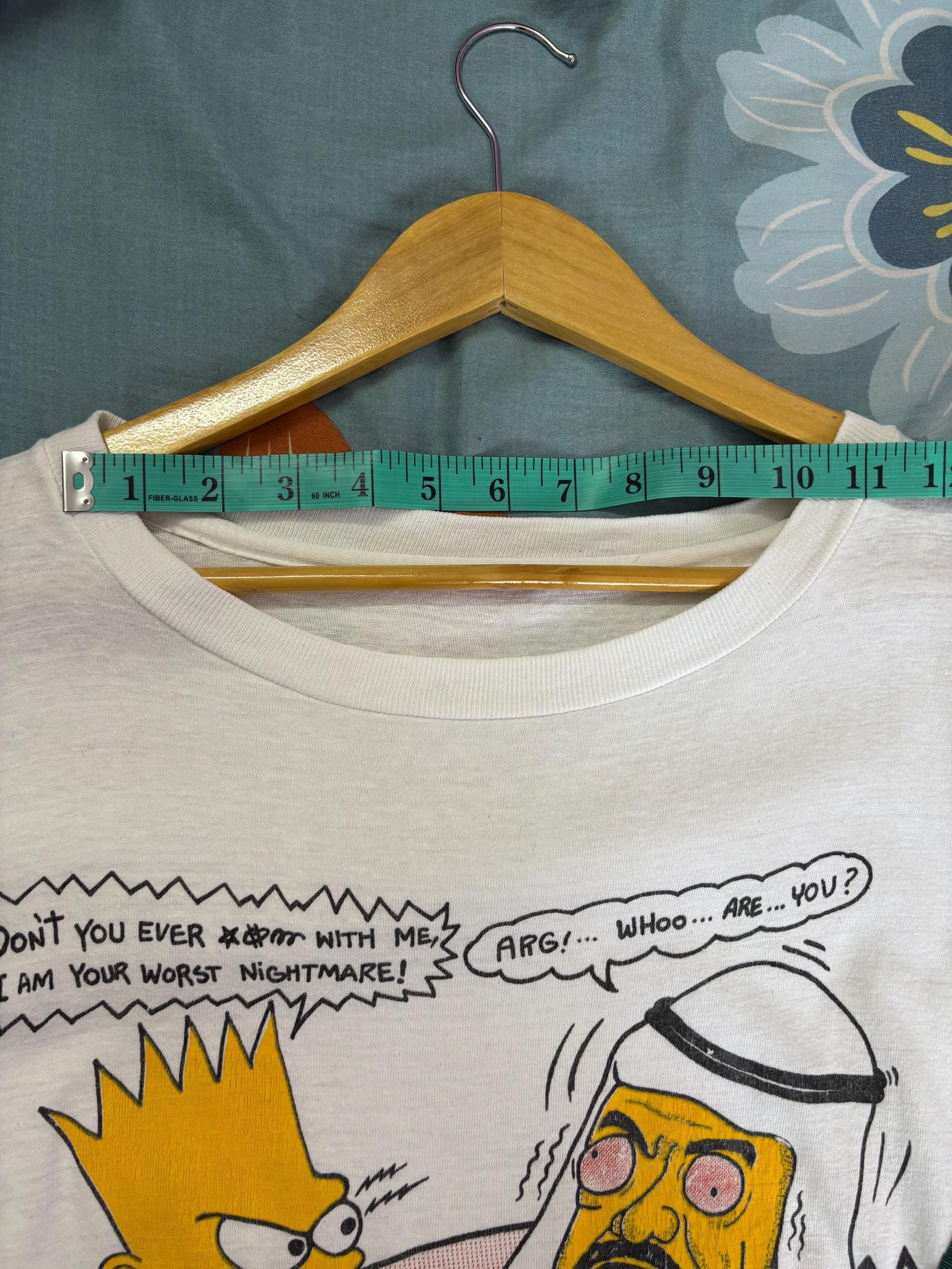 Vintage 90s Bart Simpson Middle East Crisis Saddam Hussein Parody T ...