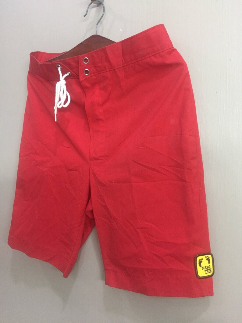 Vintage Hang Ten Board Short Pants Beach Wear Trunk Hawaii Hang Loose ...