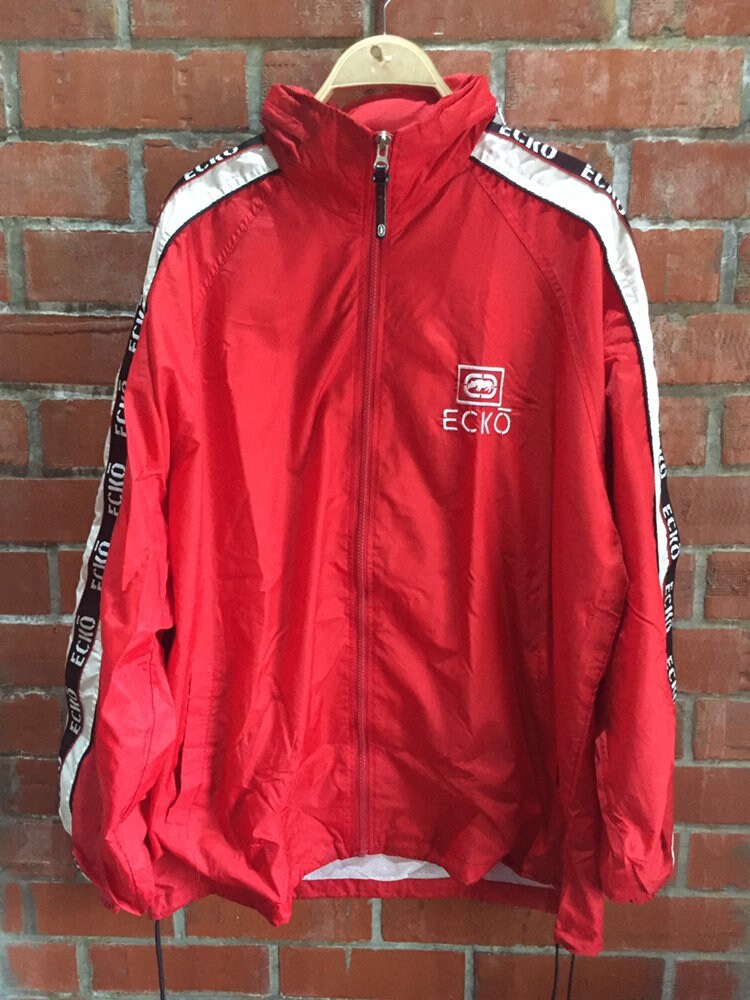 Vintage Ecko Unltd Streetwear Hip Hop Windbraker Side Tape Vintage Ecko Unltd Streetwear Hip Hop Windbraker Side Tape