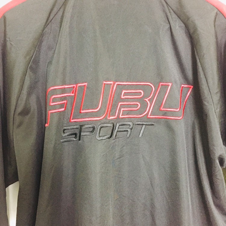 Vintage 90s Fubu Sport Hip Hop Streetwear Sweat Jacket Side Tape Size F ...