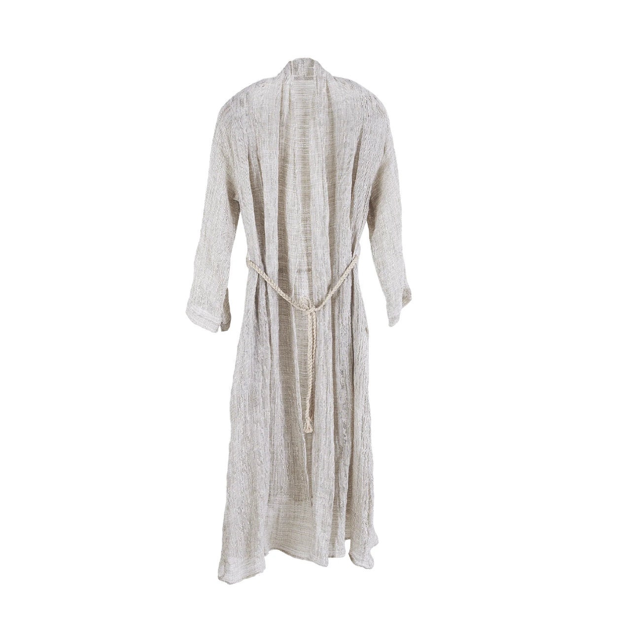 Natural Linen Dress, Soft Lightweight Women's Robe, Beach Dress, Mellow ...