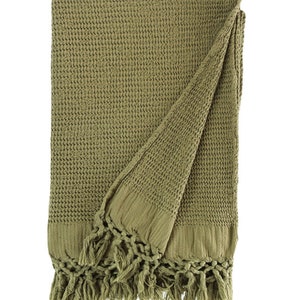 Bohemian Bamboo Throw, Soft Cotton Throw, Burgundy Sofa Cover, Green ...