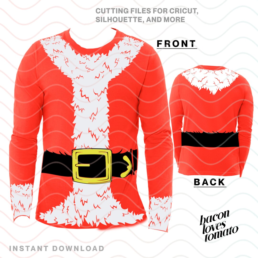 Santa Claus Costume Shirt Cosplay SVG / Studio / PNG / File for Cutting ...