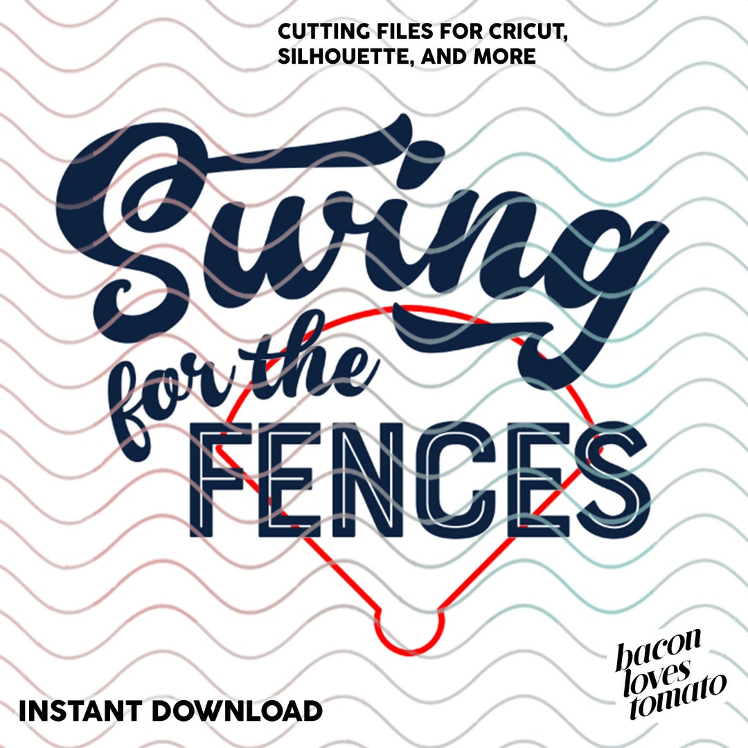 Swing for the Fences Baseball Design SVG / Studio / PNG / File for ...