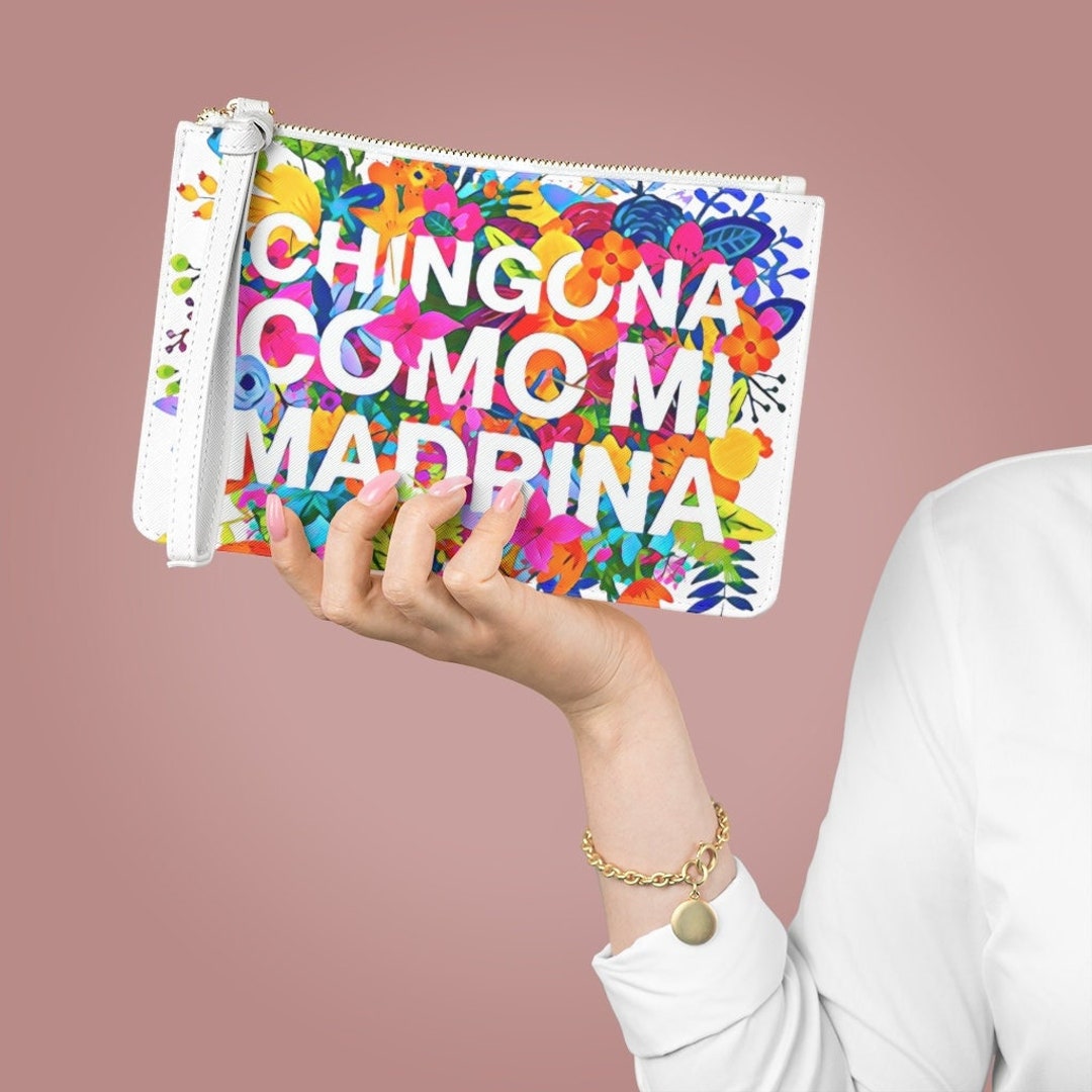 Chingona Como Mi Madrina - Bright Floral Clutch Bag - Etsy