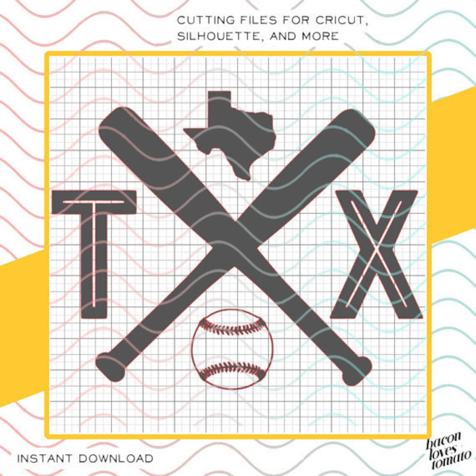 TX Baseball - Texas Baseball SVG / Studio / Png File for Cutting DIY ...