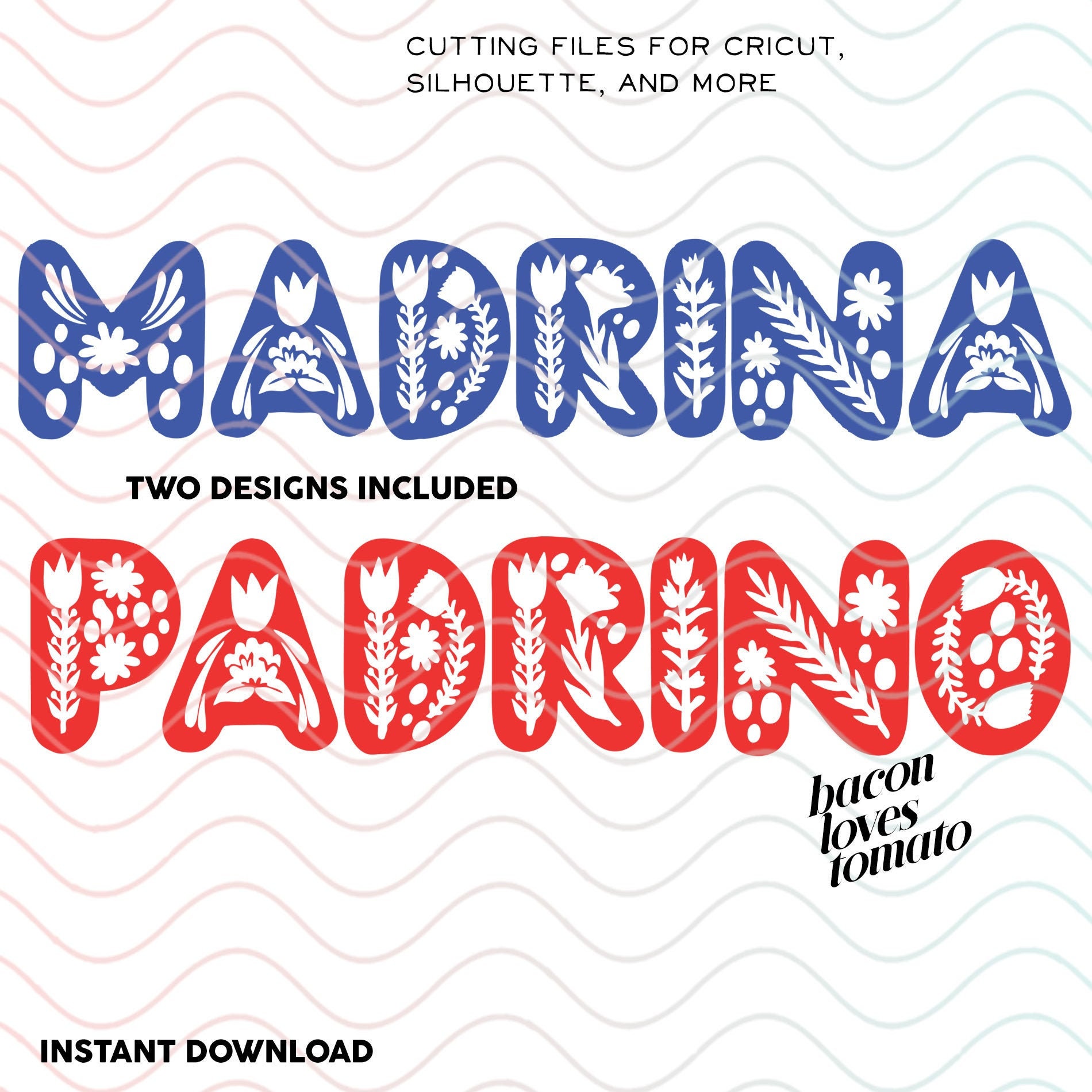 Madrina and Madrino Mexican Floral Inspired Godmother and | Etsy