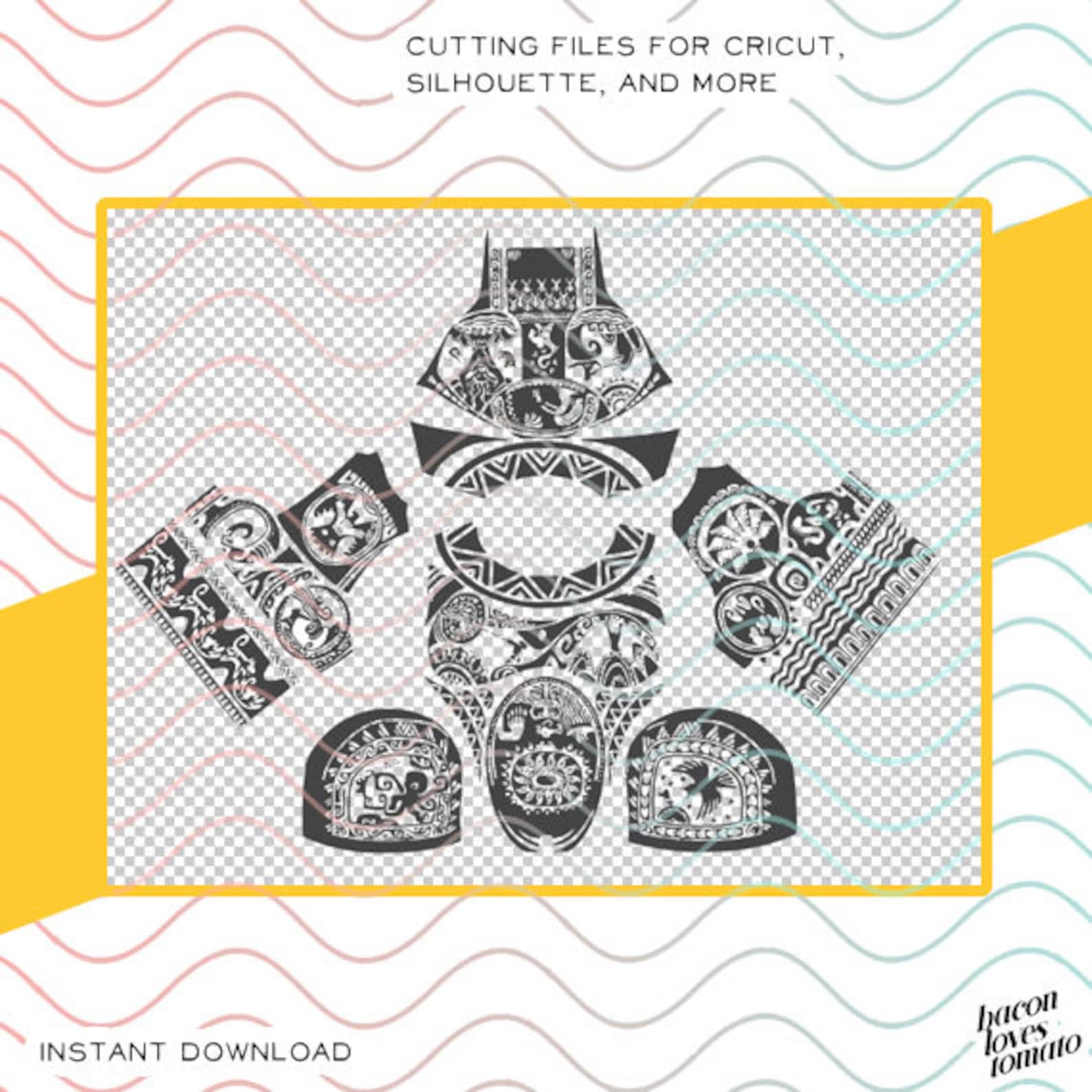 Maui Tattoo Art - Moana SVG / Studio / PNG File for Cutting or Printing ...