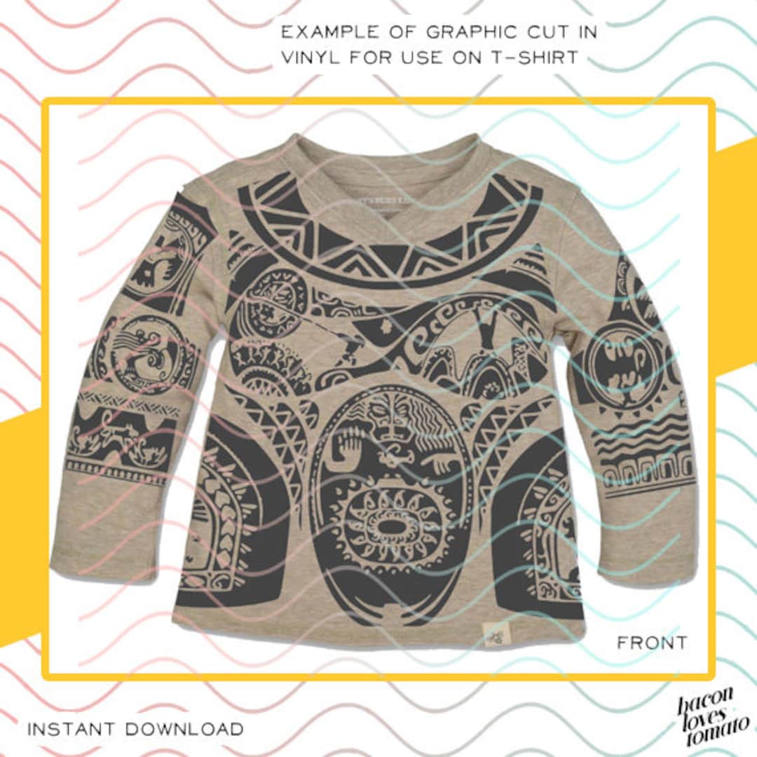 Maui Tattoo Art - Moana SVG / Studio / PNG File for Cutting or Printing ...