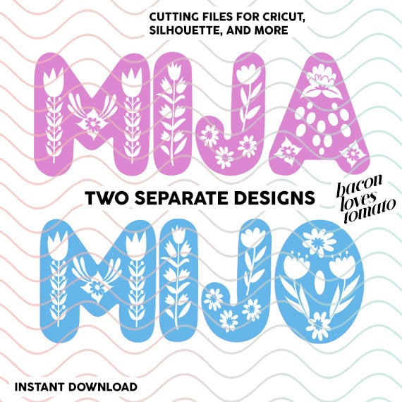 Mija y Mijo Baby Girl y Baby Boy Mexican Floral Fiesta Designs - Etsy ...