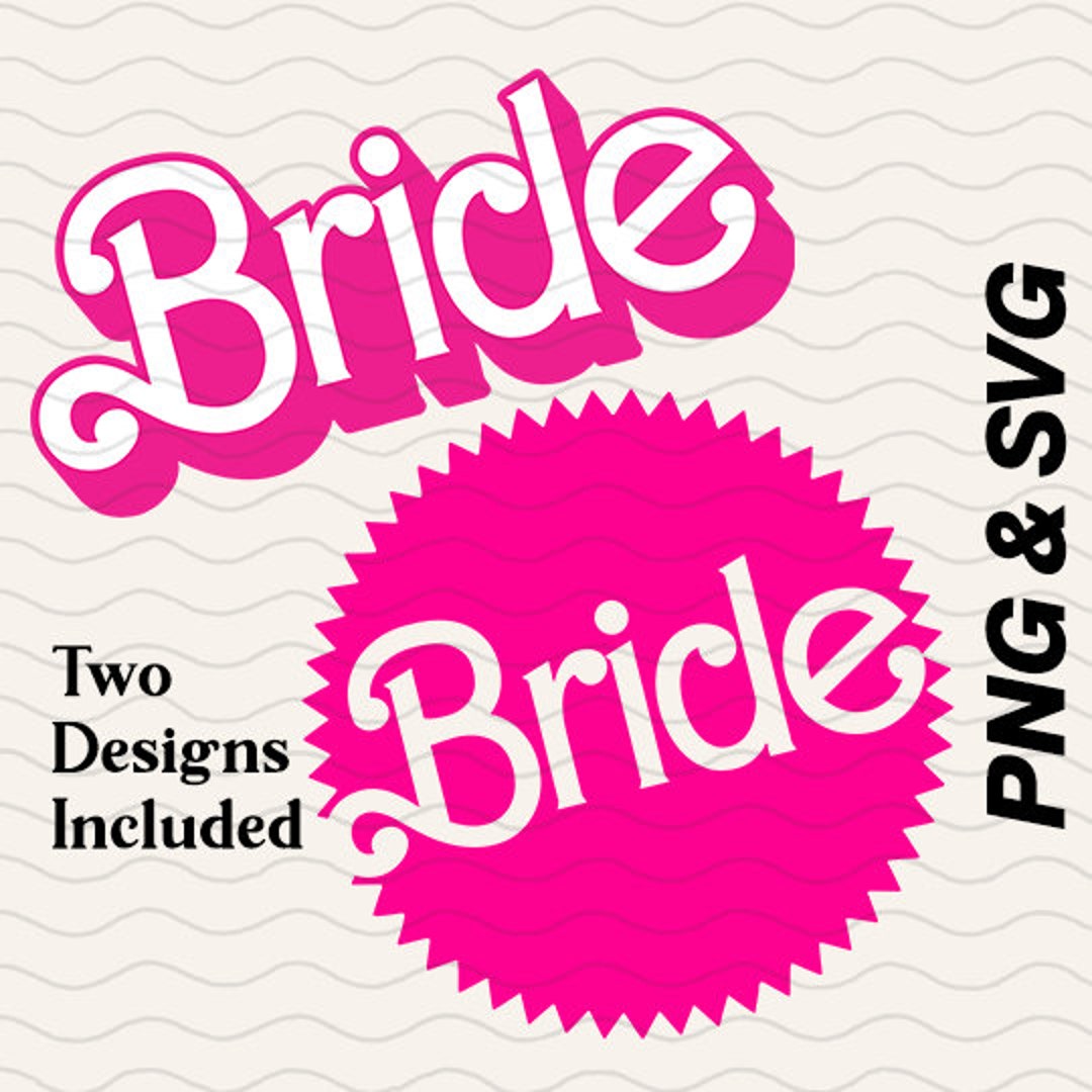 Bride SVG and PNG Retro Barbi Inspired / Wedding Party Clipart, Bride ...