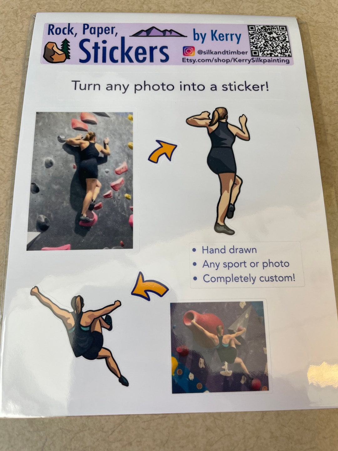 Custom Sports Sticker Sheet (climbing, Biking, Anything!) - Etsy