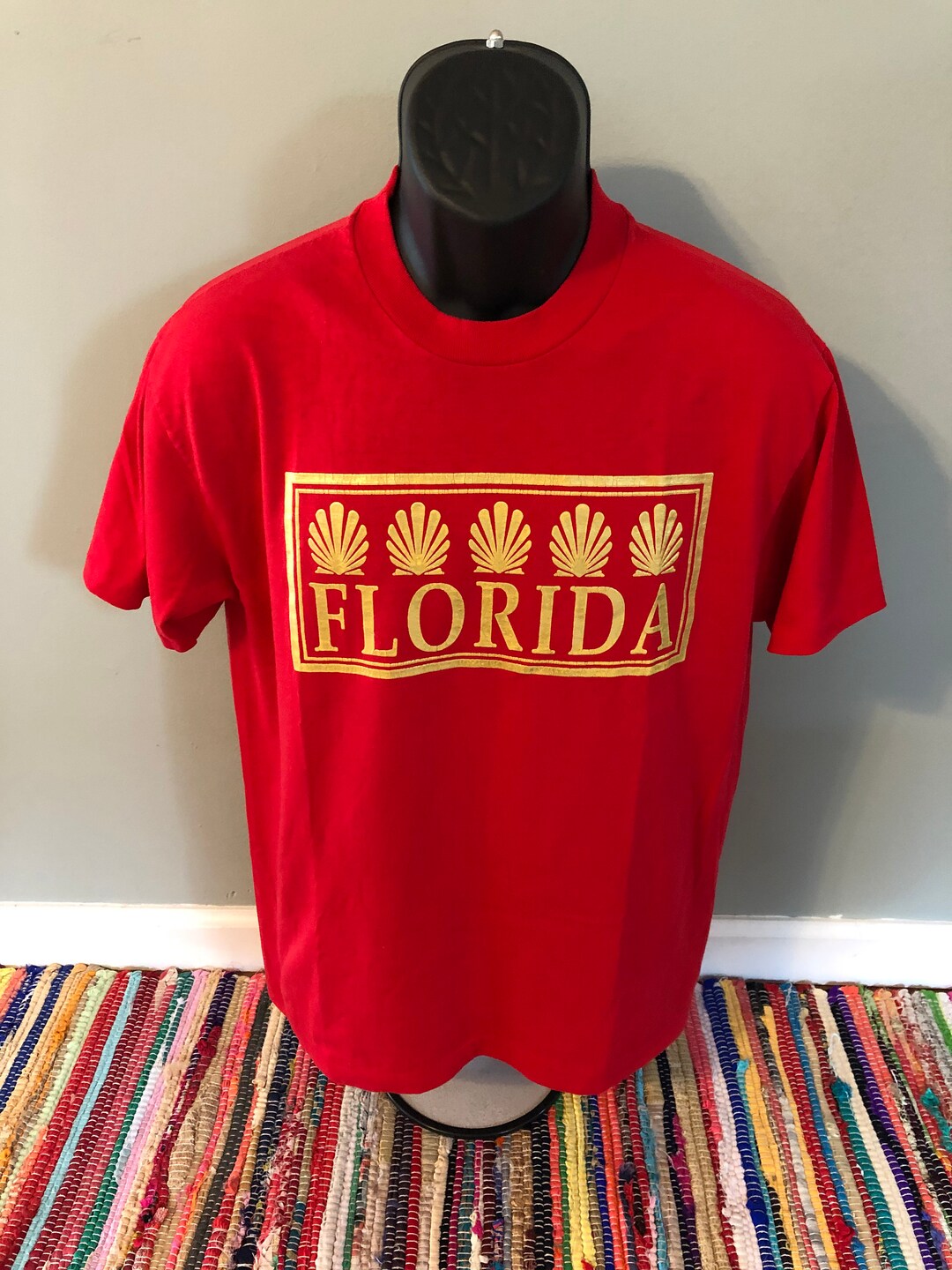 80s Florida Clam Shirt Vintage Tee Seagull Palm Tree Sunset Miami ...