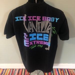 1990 Vanilla Ice Concert Tour Shirt Vintage Rap Tee Band Ice Ice Baby ...