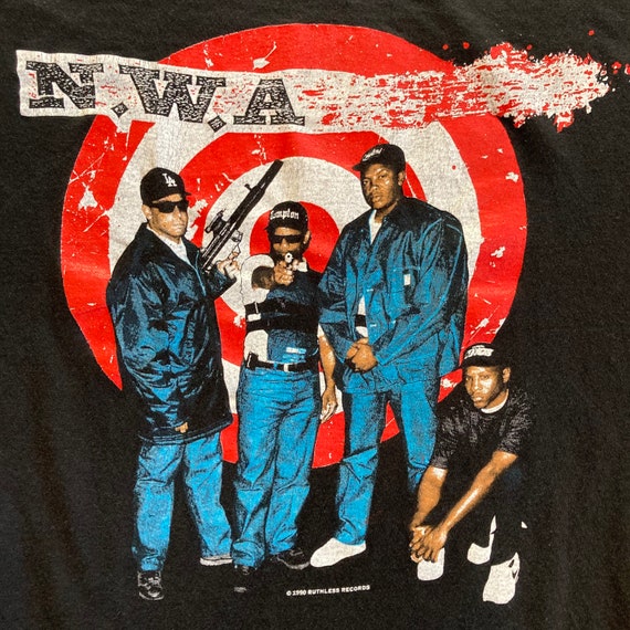 1990 NWA Ruthless Records Rap Tee Vintage 90s Shirt J… - Gem