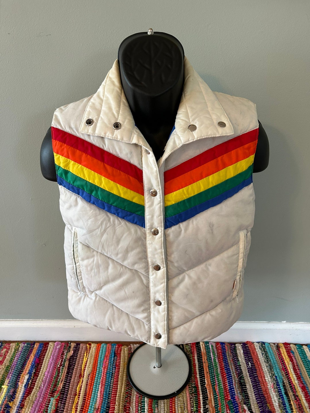 That 70s Show Rainbow Vest Vintage Kelso Ashton Kutcher Antler Down ...